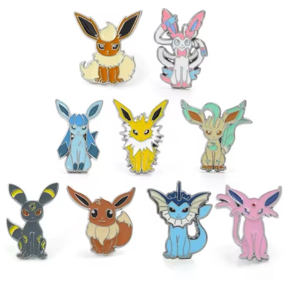 Pokemon | Accessories | Pokemon Eevee Evolutions Pin Bundle | Poshmark